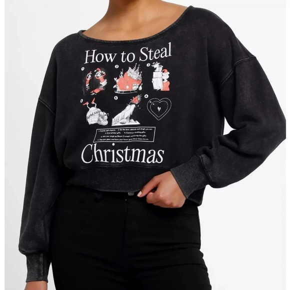 Hot Topic | Tops | Nwts Dr Seuss How The Grinch Stole Christmas Cropped ...
